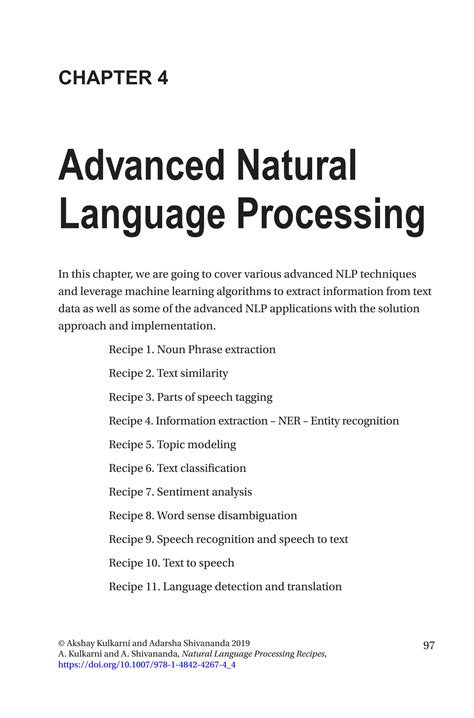Solution Natural Language Processing Recipes Unlocking Text Data With Machine Learning And Deep