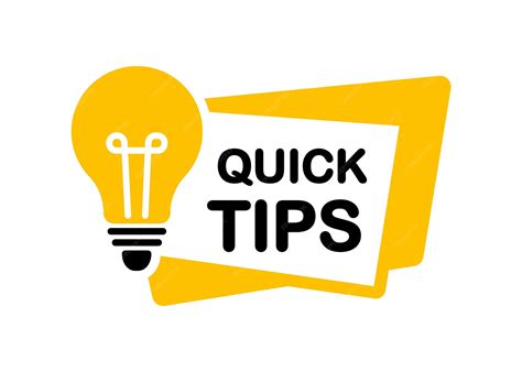 premium vector quick tips icon quick tips logo with light bulb