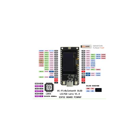 Esp32 Lilygo Lora V14 433mhz Oled 096 Adapter T U2t