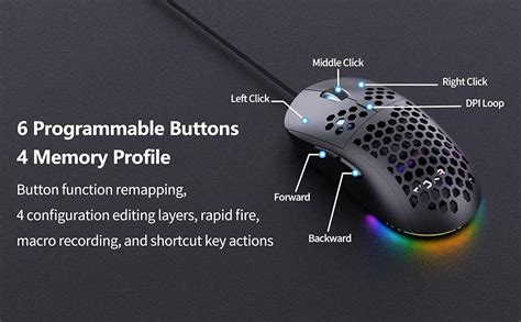 Dierya ×tmkb M1se Gaming Mouse With Cable Gaming Mouse 12800 Dpi Optical Sensor 6 Programmable