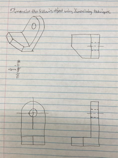 solved dimension the following object using dimensioning