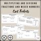 Multiplying And Dividing Fractions And Mixed Numbers Exit Tickets Slips