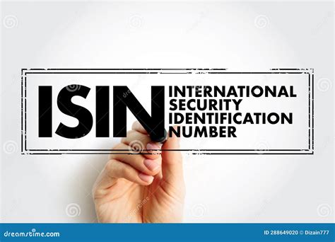 Isin International Security Identification Number 12 Digit Alphanumeric Code That Uniquely