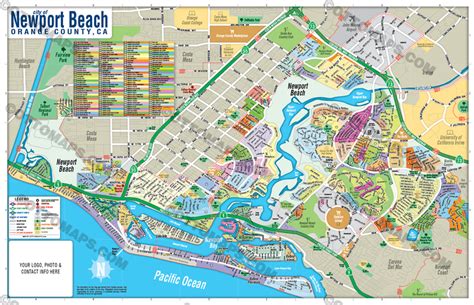 Newport Beach Map Orange County Ca Files Pdf And Ai Editable V
