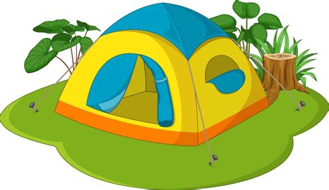 Cartoon Camping Tent Isolated On White Background 4991825 Vector Art At