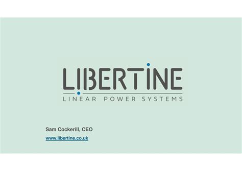 Sam Cockerill Libertine Ppt