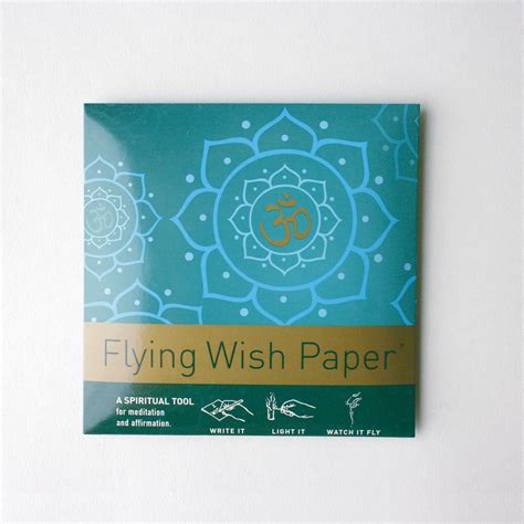 Golden Om Flying Wish Paper Mini With 15 Wishes Accessories