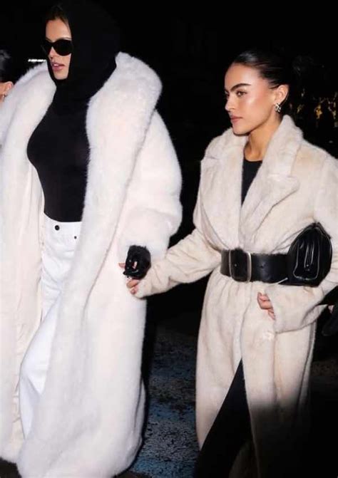 Brooks Naders Sheer Top And Fur Coat Look Steals Aspen Spotlight