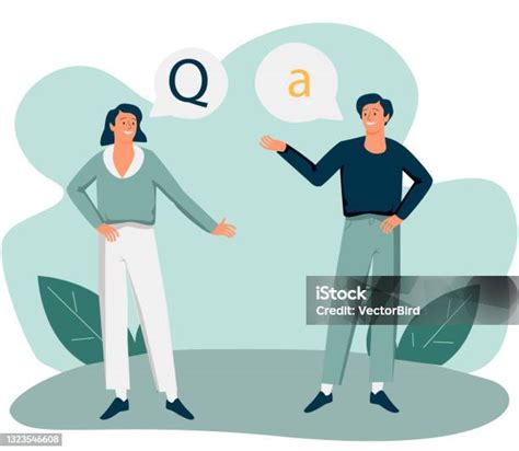 질문과 답변 또는 명확한 명확하지 않은 정보 작은 사람 개념을 물어 대화 상자 텍스트 거품 벡터 그림으로 대화 장면 문제를