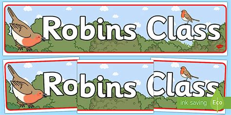 👉 Robins Class Display Banner Teacher Made Twinkl