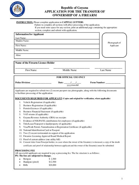 Firearm Application Form Guyana Fill Out And Sign Printable Fill Out And Sign Online Dochub