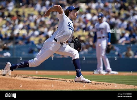 Los Angeles California Usa 21st Apr 2024 Los Angeles Dodger Pitcher Tyler Glasnow On The