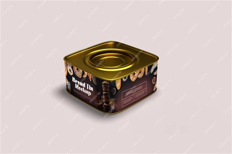 Premium Psd Bread Tin Mockup