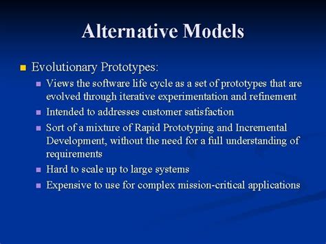 Alternative Software Life Cycle Models By Edward R