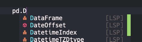 neovim pyright lsp flagging errors in class using pandas method vi
