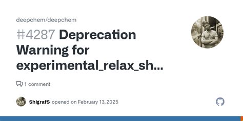 Deprecation Warning For Experimentalrelaxshapes In Tensorflow · Issue