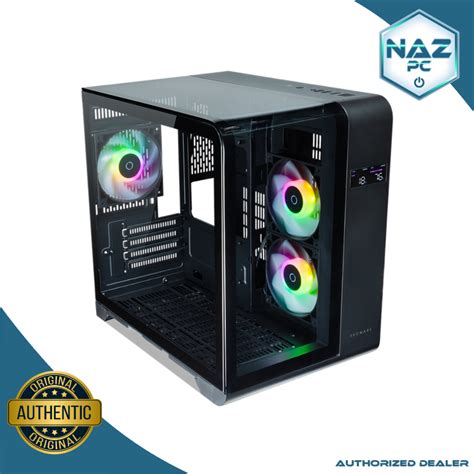 Tecware Arc M Black Matx Tempered Glass Case W 3x 120mm Argb Fans