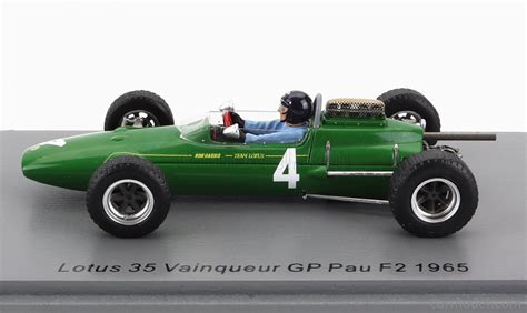 Spark Model Sf287 Scala 1 43 Lotus F2 Type35 N 4 Winner Pau Gp 1965 J Clark Green