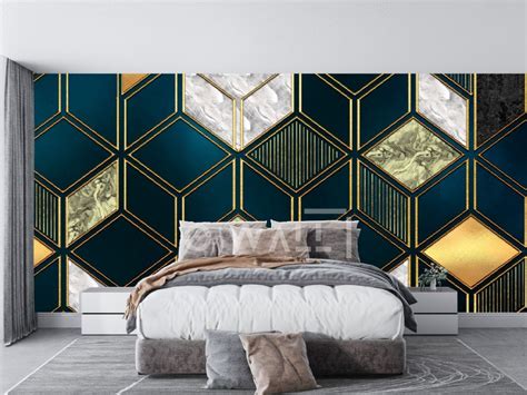 Papier Peint Modern Golden Forms Wm26 Owall