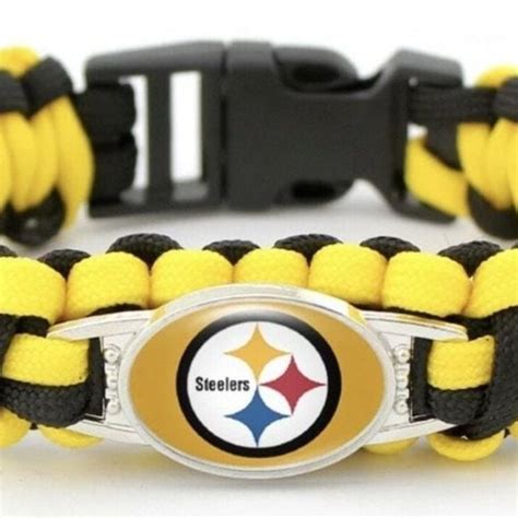 Unlisted Accessories Pittsburgh Steelers Nfl Paracord Bracelet New