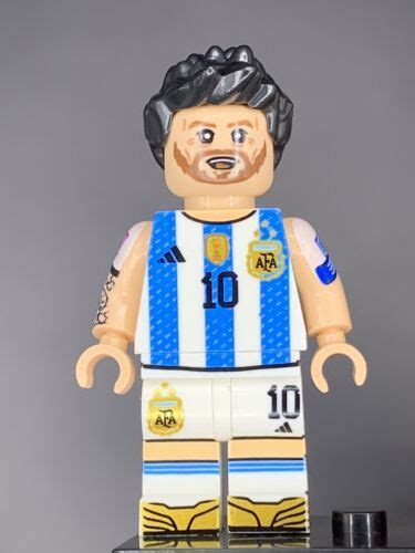 Custom Lionel Messi Fifa World Cup 2022 Champion Lego Mini Figure