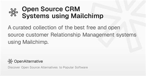 Best Open Source Crm Systems Using Mailchimp 2025