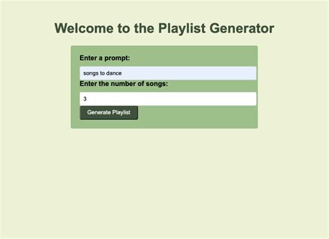 Mood Playlist Devpost