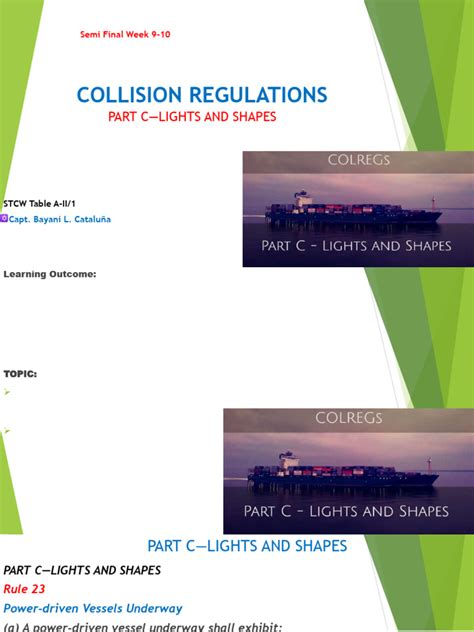 Colreg Semi Final Week 9 10 Pdf