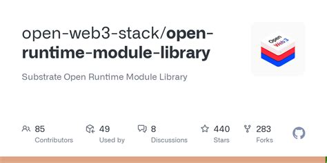 Issues · Open Web3 Stackopen Runtime Module Library · Github