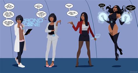 Time Scientist Corrupted F Breast Expansion Supervillain Corruption