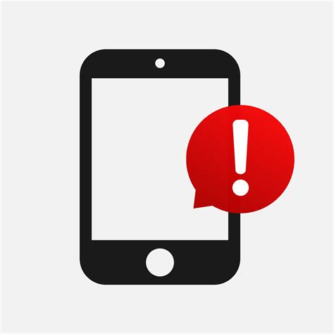 Mobile Phone Warning Notification Icon Vector 32404206 Vector Art At Vecteezy