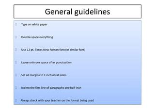 MLA Paper Format PDF