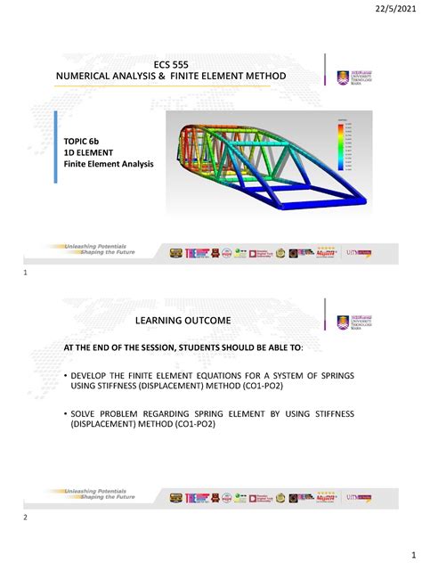 week 11 topic 6b 1d element ecs 555 numerical analysis and finite