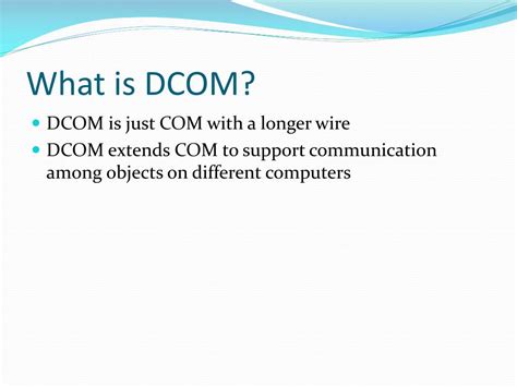PPT DCOM Technology PowerPoint Presentation Free Download ID
