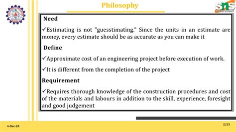 Philosophy Purpose Of Estimation Load Bearing And Framed Structure
