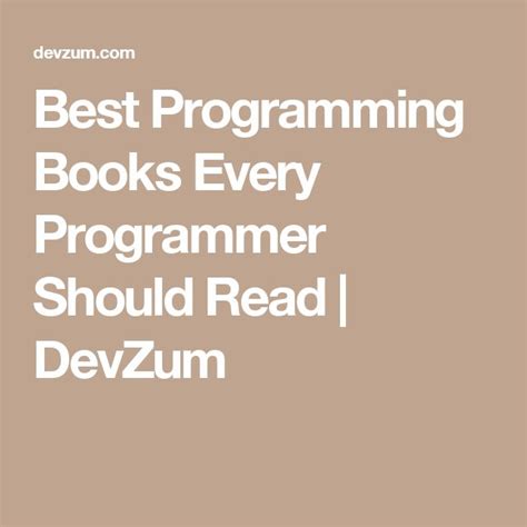 Best Programming Books Every Programmer Should Read Devzum Free
