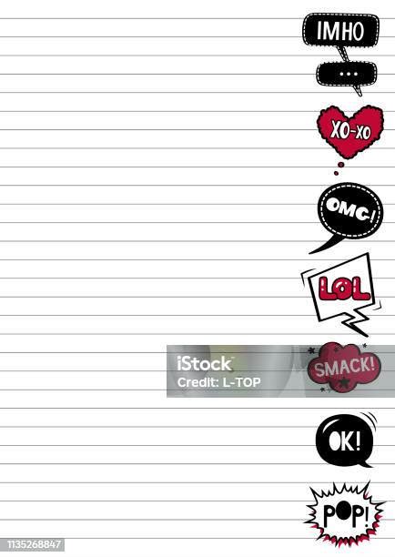 잉크 낙서 연설 거품의 패턴 배경입니다 만화 스타일의 벡터 일러스트 레이 션 Lol에 대한 스톡 벡터 아트 및 기타 이미지 Lol Omg 검은색 Istock