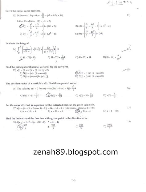 Tech 89 Calculus Three Iii Exam 2 B Math 209