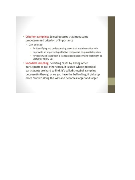 Criterion Sampling Pdf