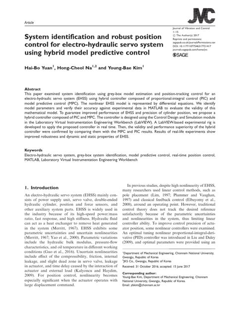 System Identification And Robust Position Control For Electro Hydraulic Servo System Using