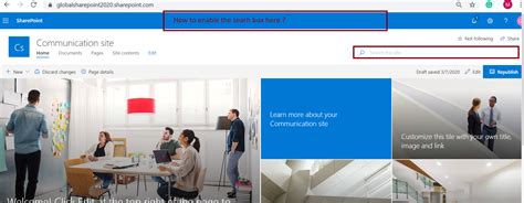 configure sharepoint search box in office 365 suite bar step by step