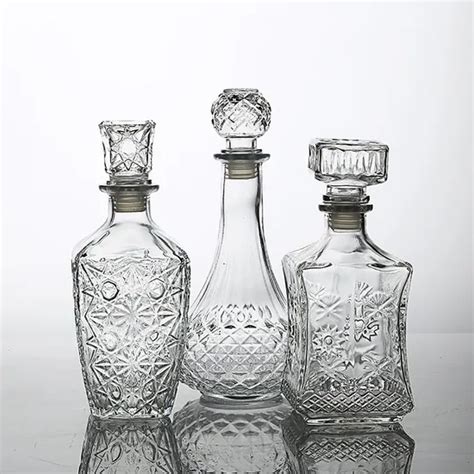 750ml Empyt Diamond Whisky Juice Beer Red Wine Brandy Vodka Glass Drinks Bottle Glass Bottle