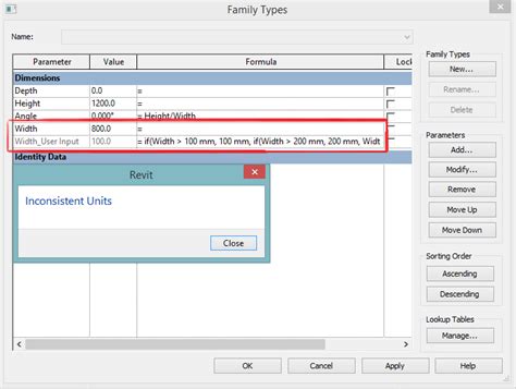 Revit Recess Revit Families Error Compilation