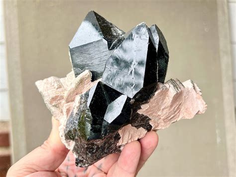 Morion Cathedral Quartz With Record Keeper And Orange Garnets 13