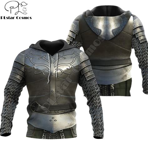 Knight Medieval Armor 3d Printed Hoodie Knights Templar Harajuku