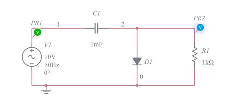 Negative Clamper Using Multisim Multisim Live