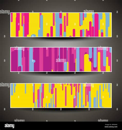 Three Colorful Abstract Header Designs Stock Vector Image Art Alamy