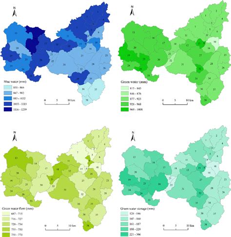 Spatial Distribution For Bw Gw Gwf And Gws In The Srb Download Scientific Diagram
