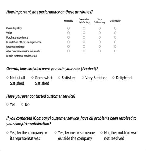 Product Testing Survey Template