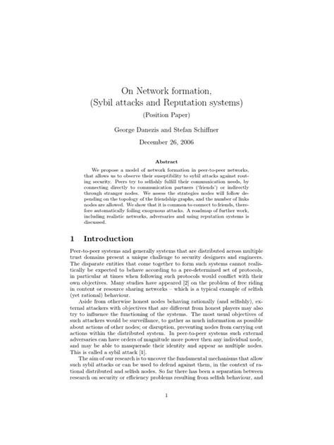 Games And Reputation Pdf Peer To Peer Computer Network